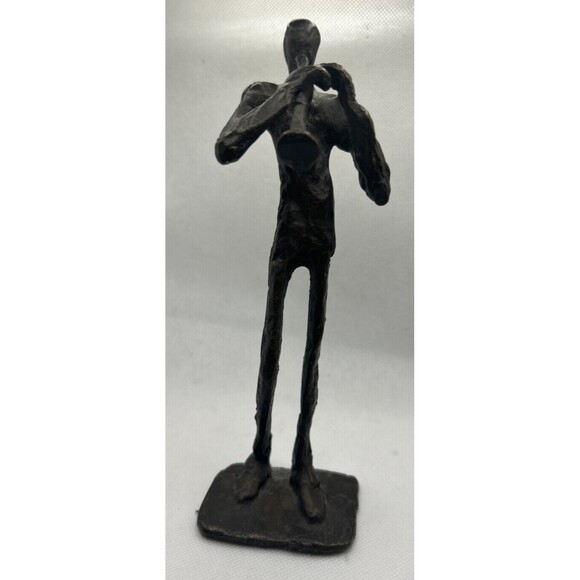 Unbranded | Art | Bronze Brutalist Trumpet Horn Player Sculpture ...